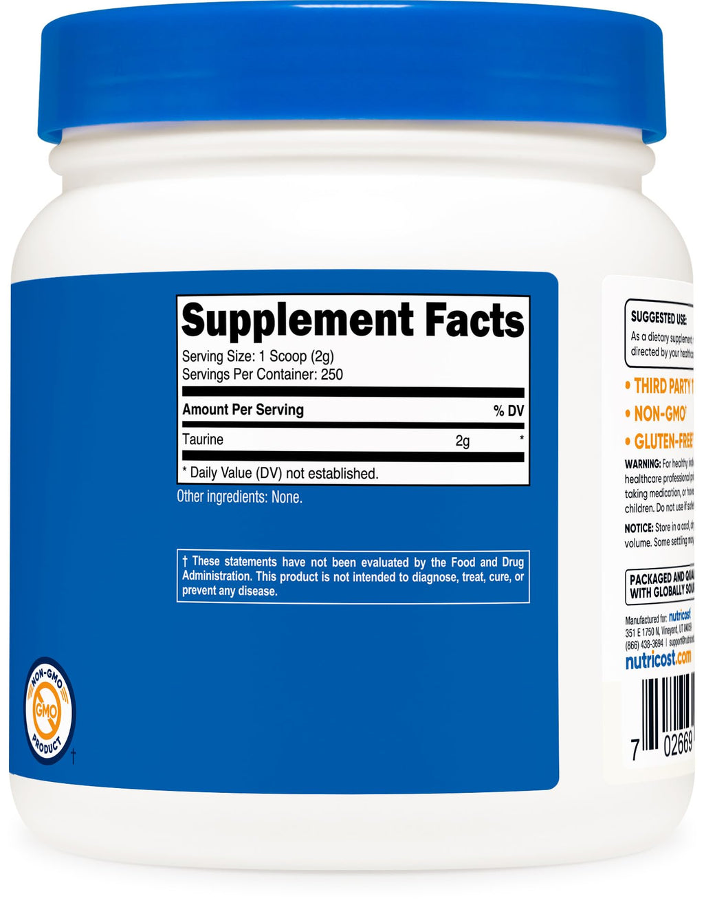 easy-to-mix taurine powder formula