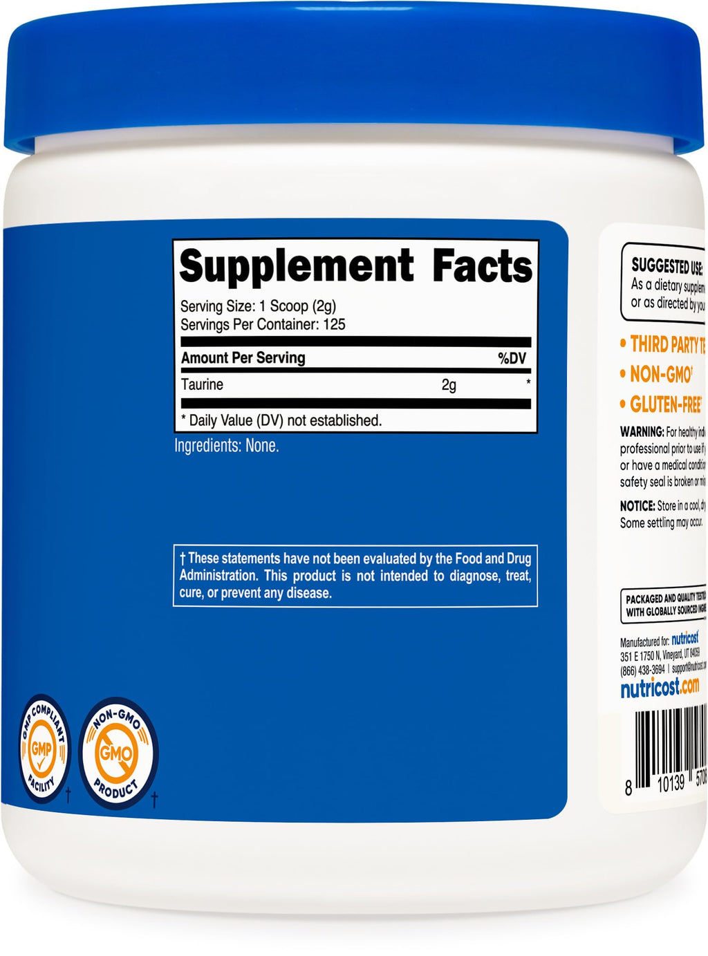 easy-to-mix taurine powder supplement