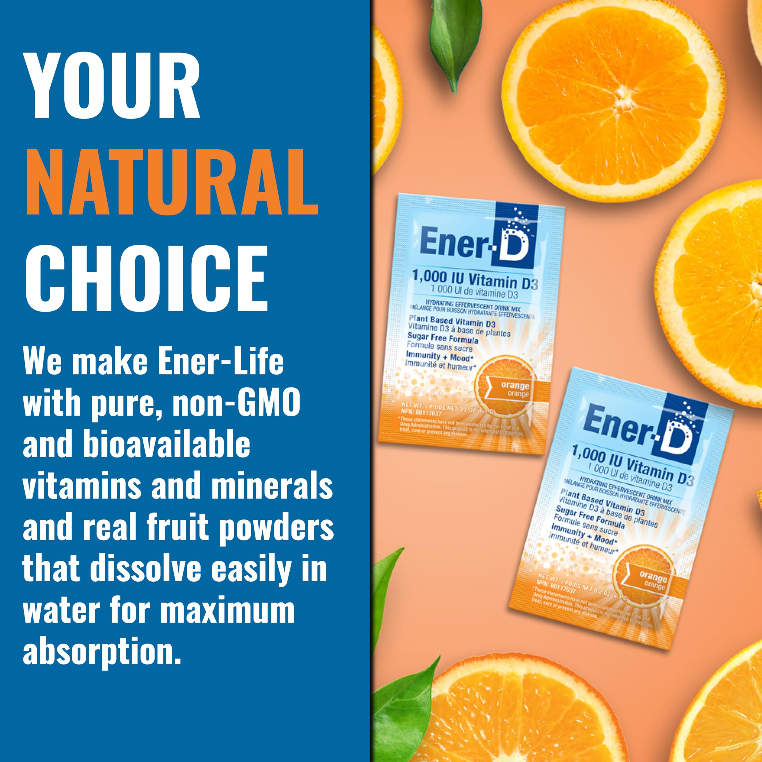 easy-to-mix vitamin drink packets