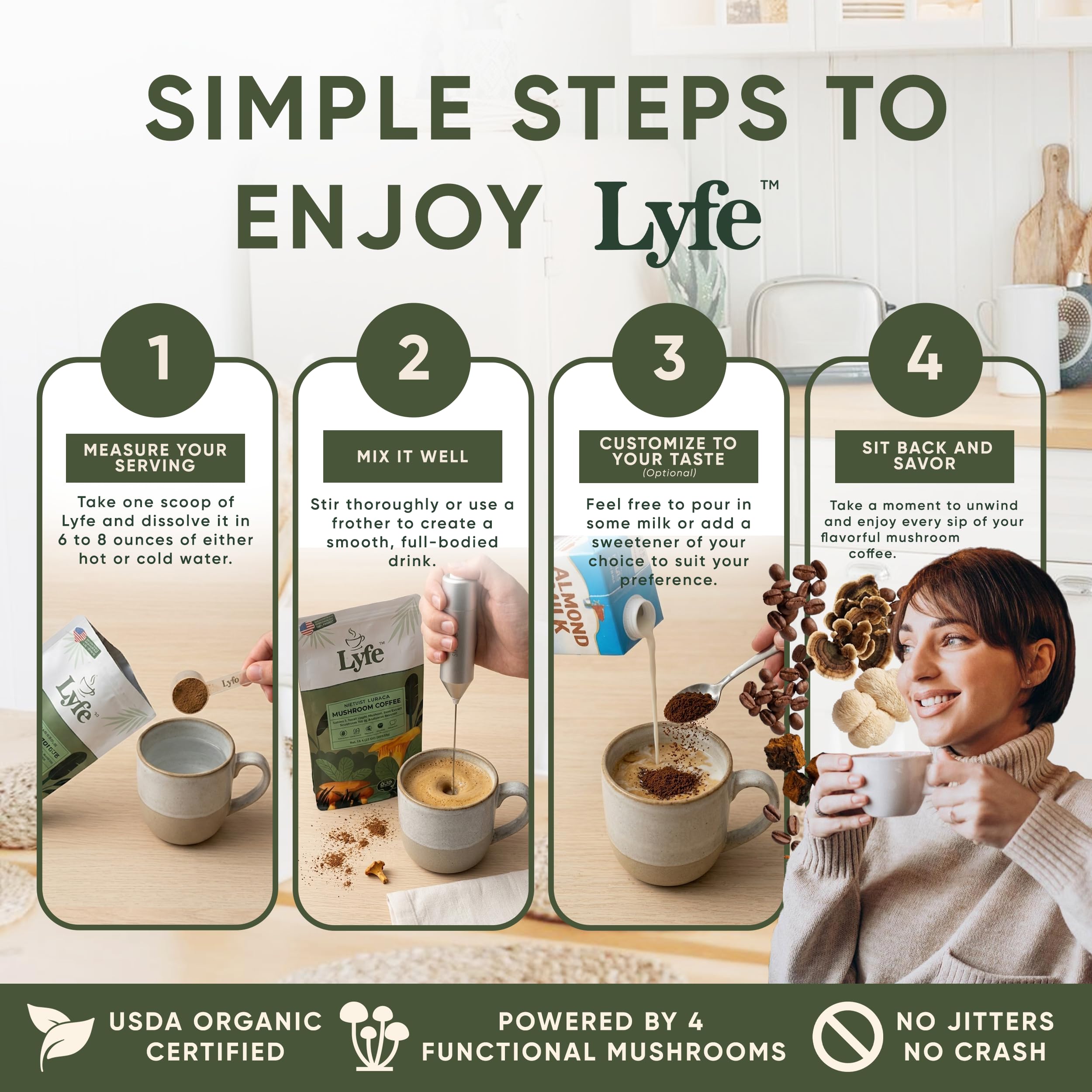 easy to prepare mushroom coffee mix