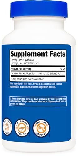 easy-to-swallow acidophilus vegetarian capsules
