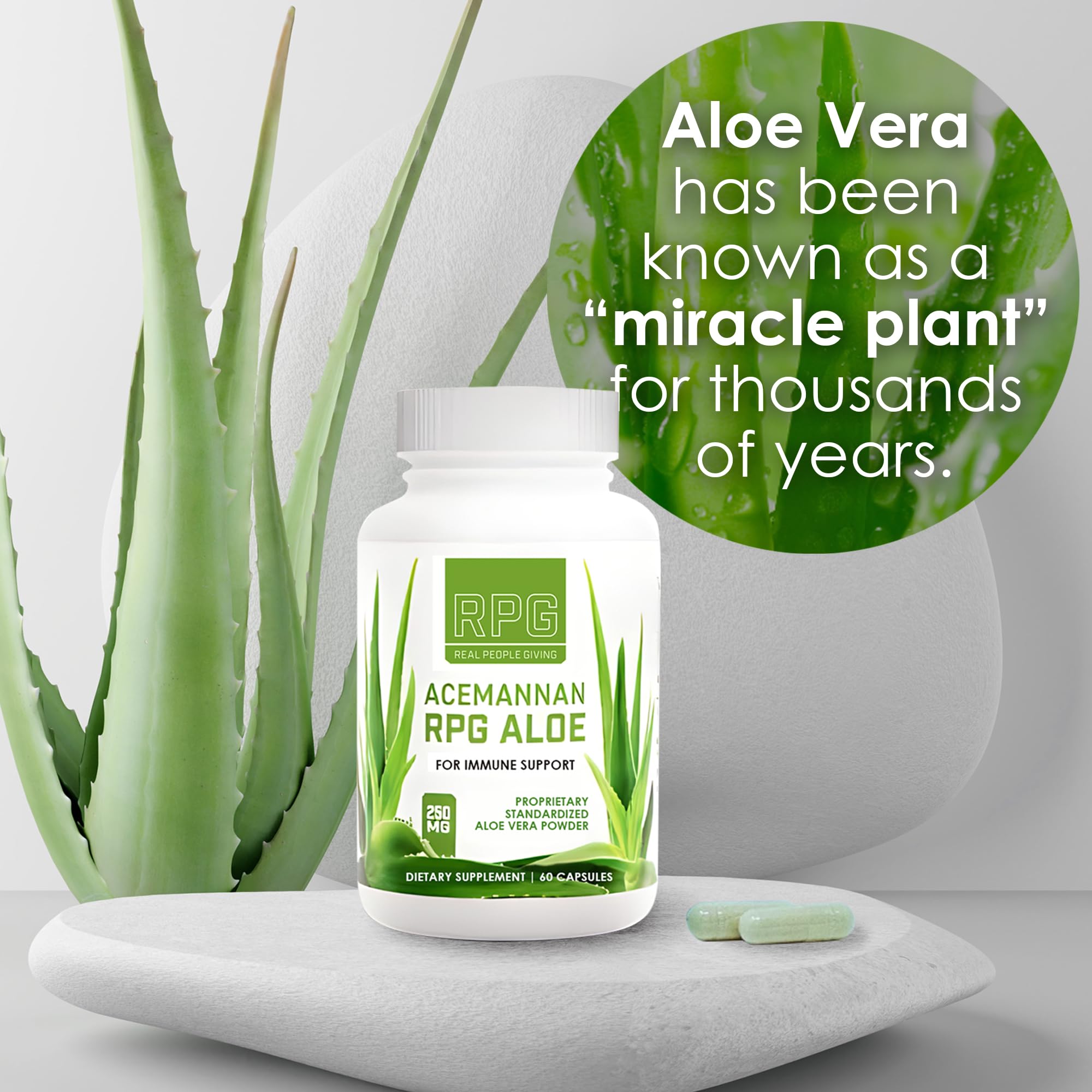 easy-to-swallow aloe vera capsules