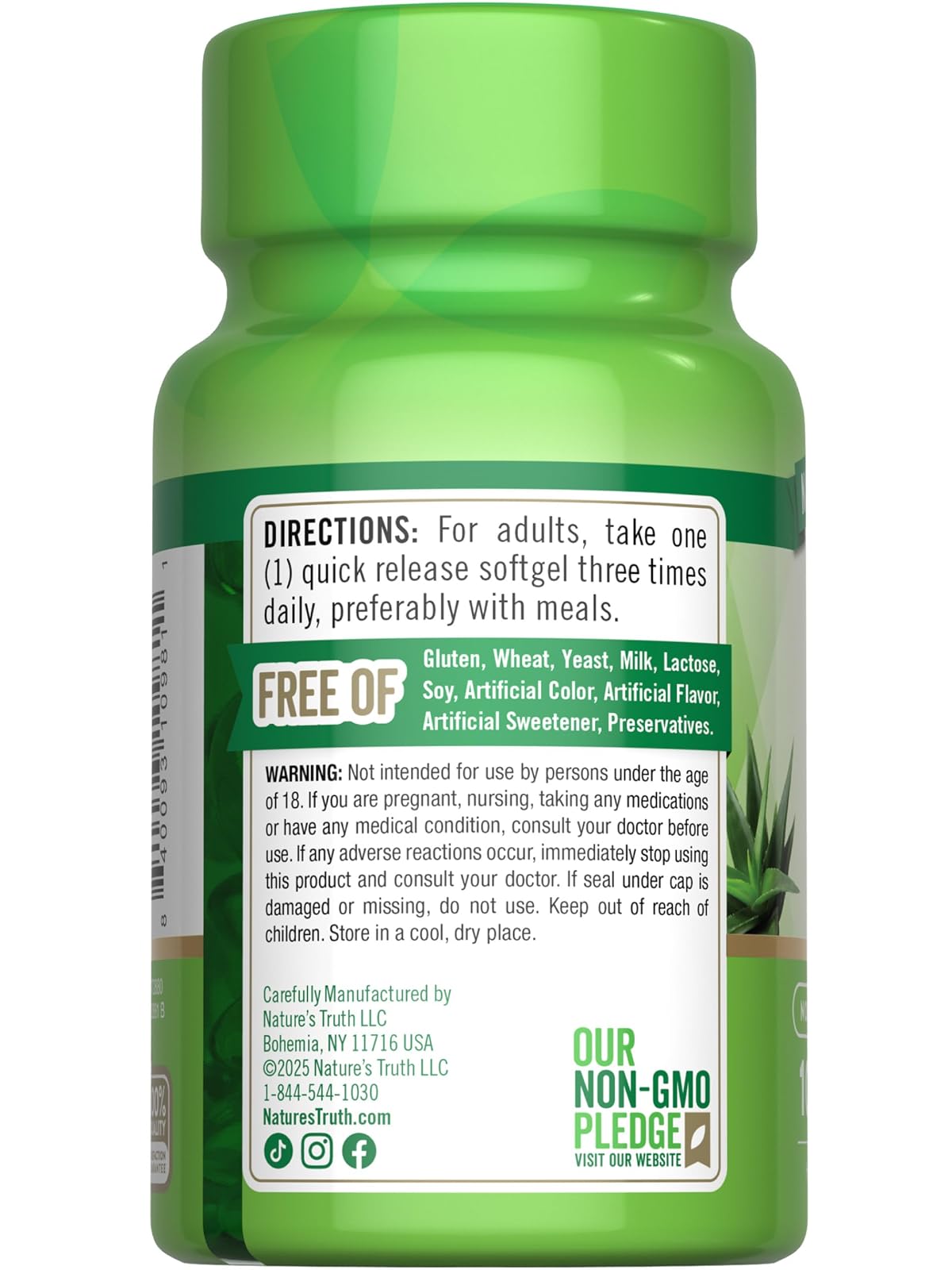 easy-to-swallow Aloe Vera softgels