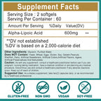 easy to swallow alpha lipoic acid softgels
