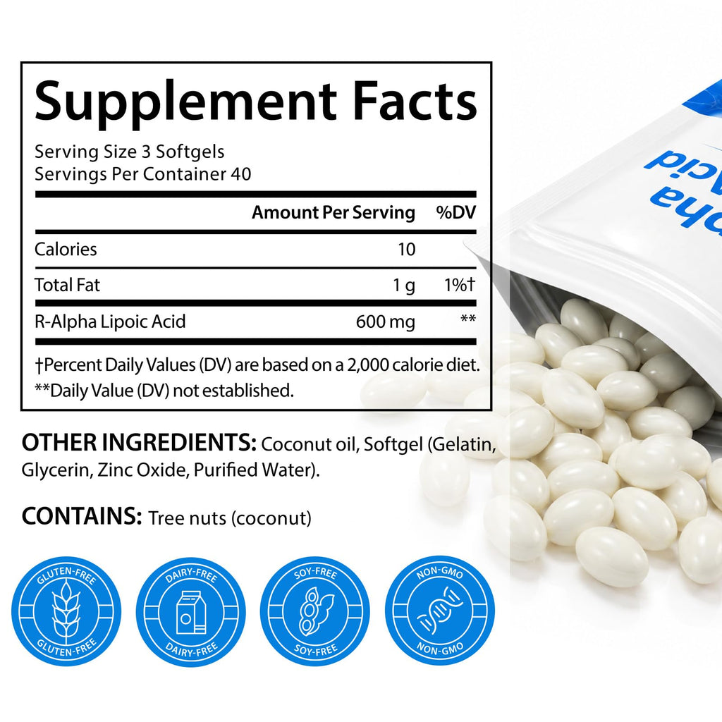 easy-to-swallow Alpha Lipoic capsules