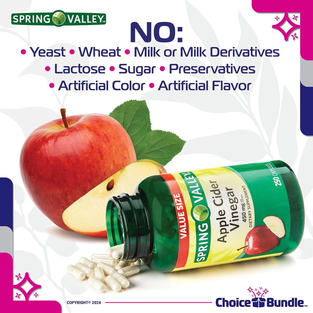 easy-to-swallow apple cider vinegar pills