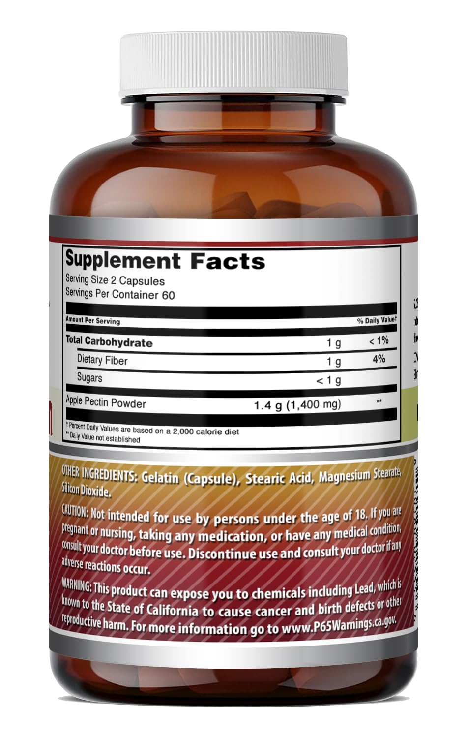 easy-to-swallow apple pectin capsules