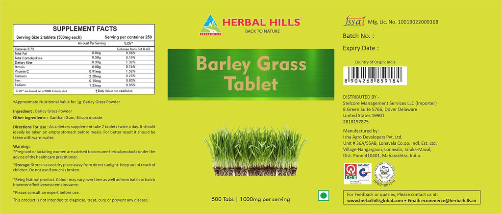 easy-to-swallow barley grass tablets