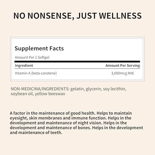 Easy to swallow Beta-Carotene capsules
