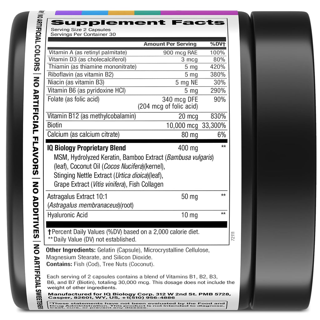 easy to swallow biotin capsules