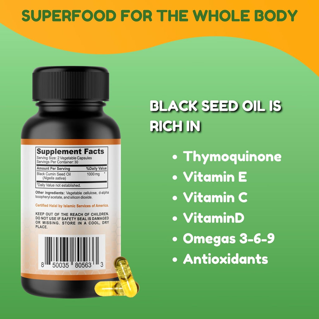 Easy-to-swallow black seed capsules