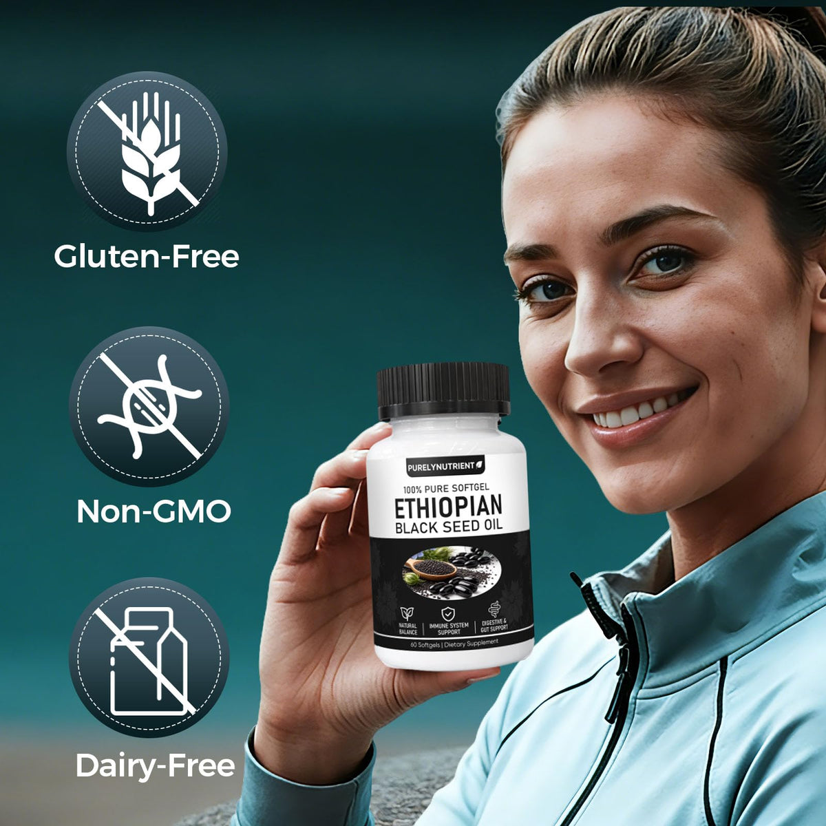 easy-to-swallow black seed capsules