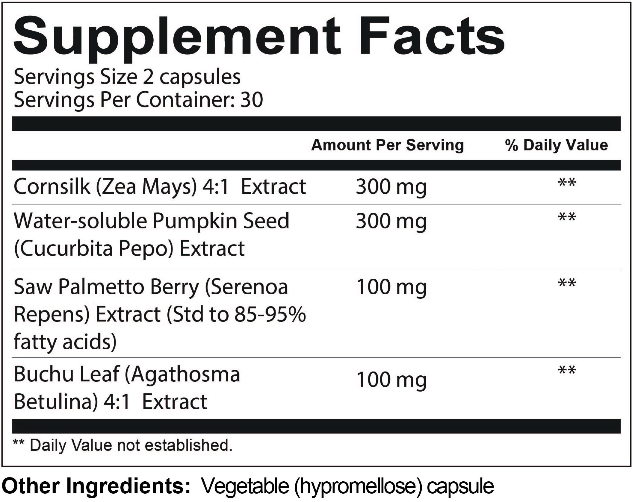 easy-to-swallow bladder control capsules
