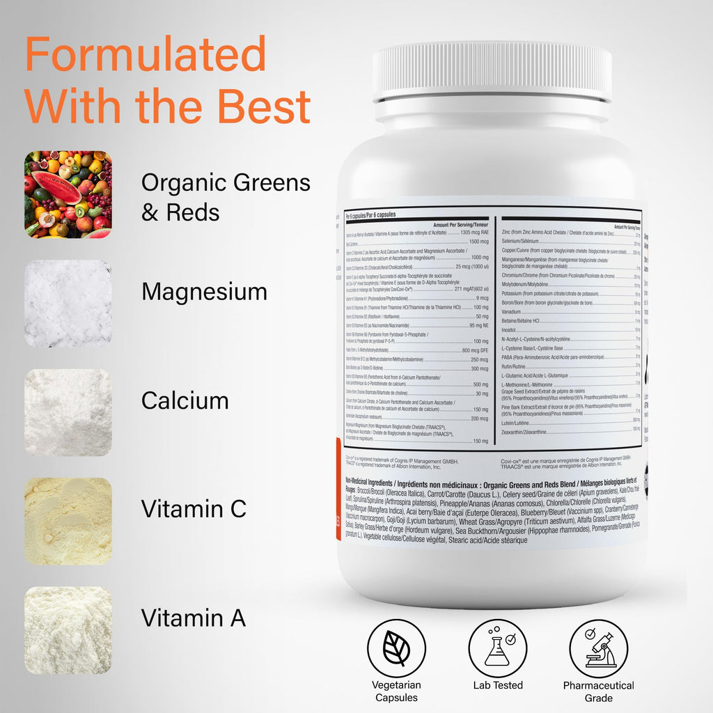 easy-to-swallow blended vitamin & mineral capsules