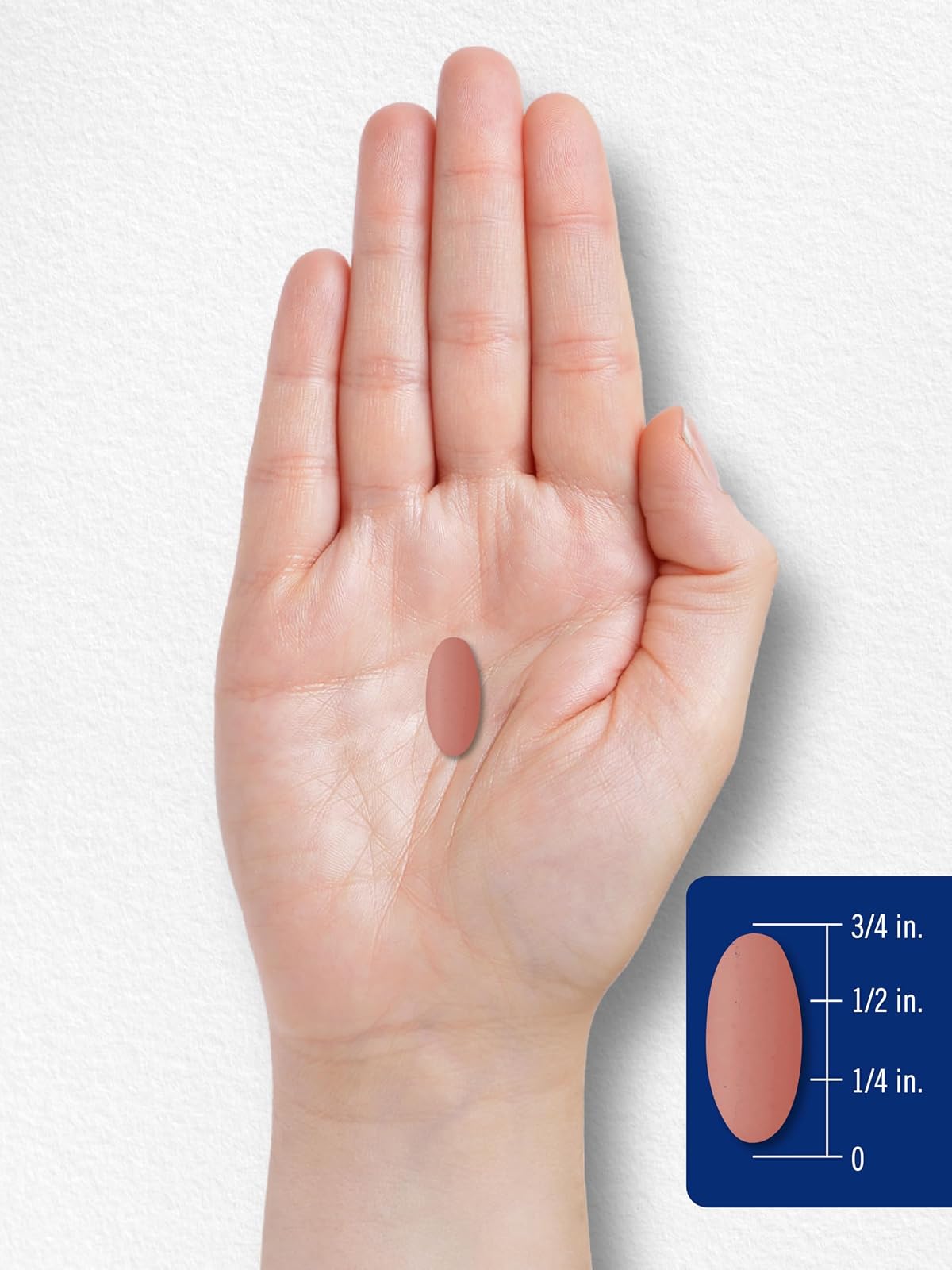Easy to swallow calcium caplets