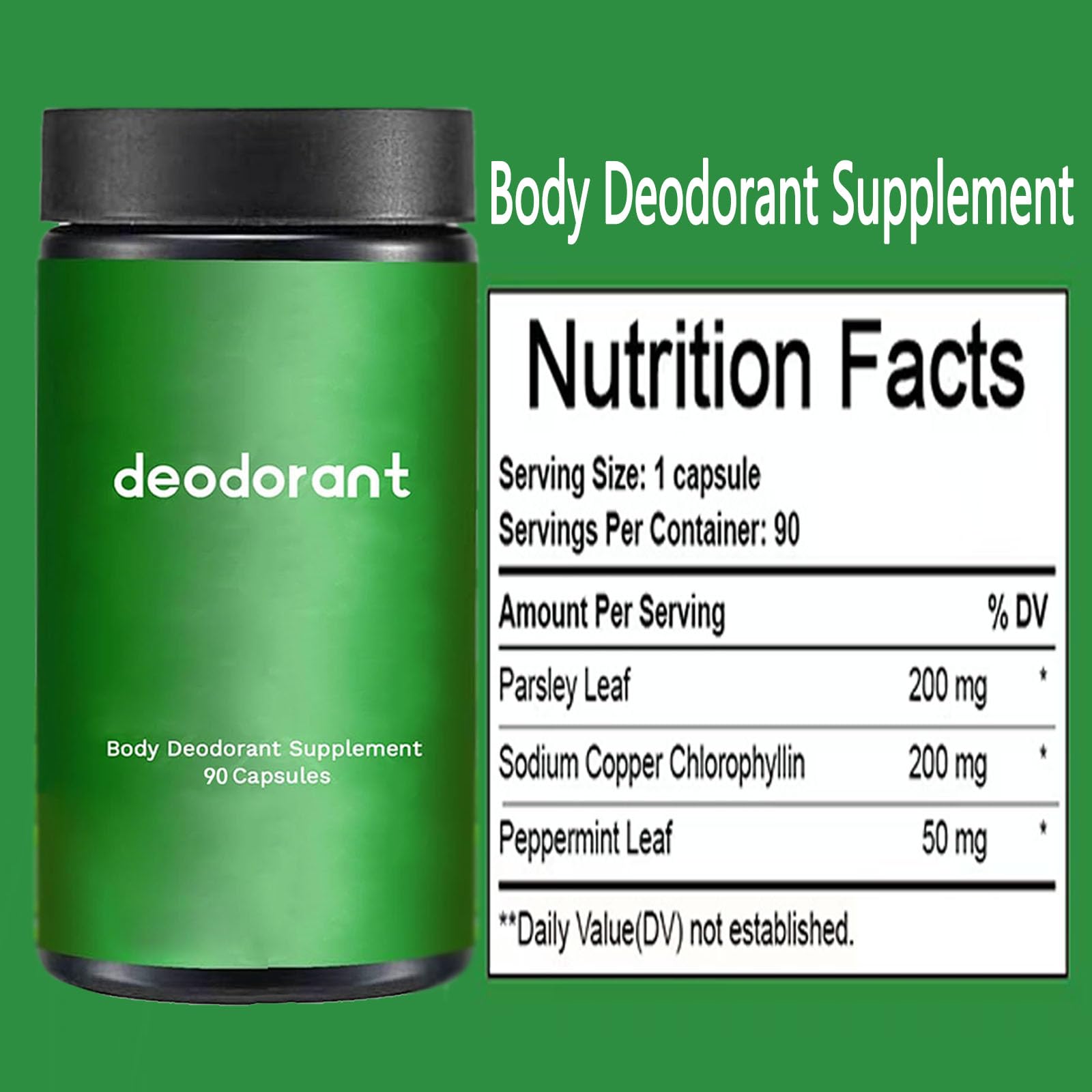 easy-to-swallow chlorophyll capsules