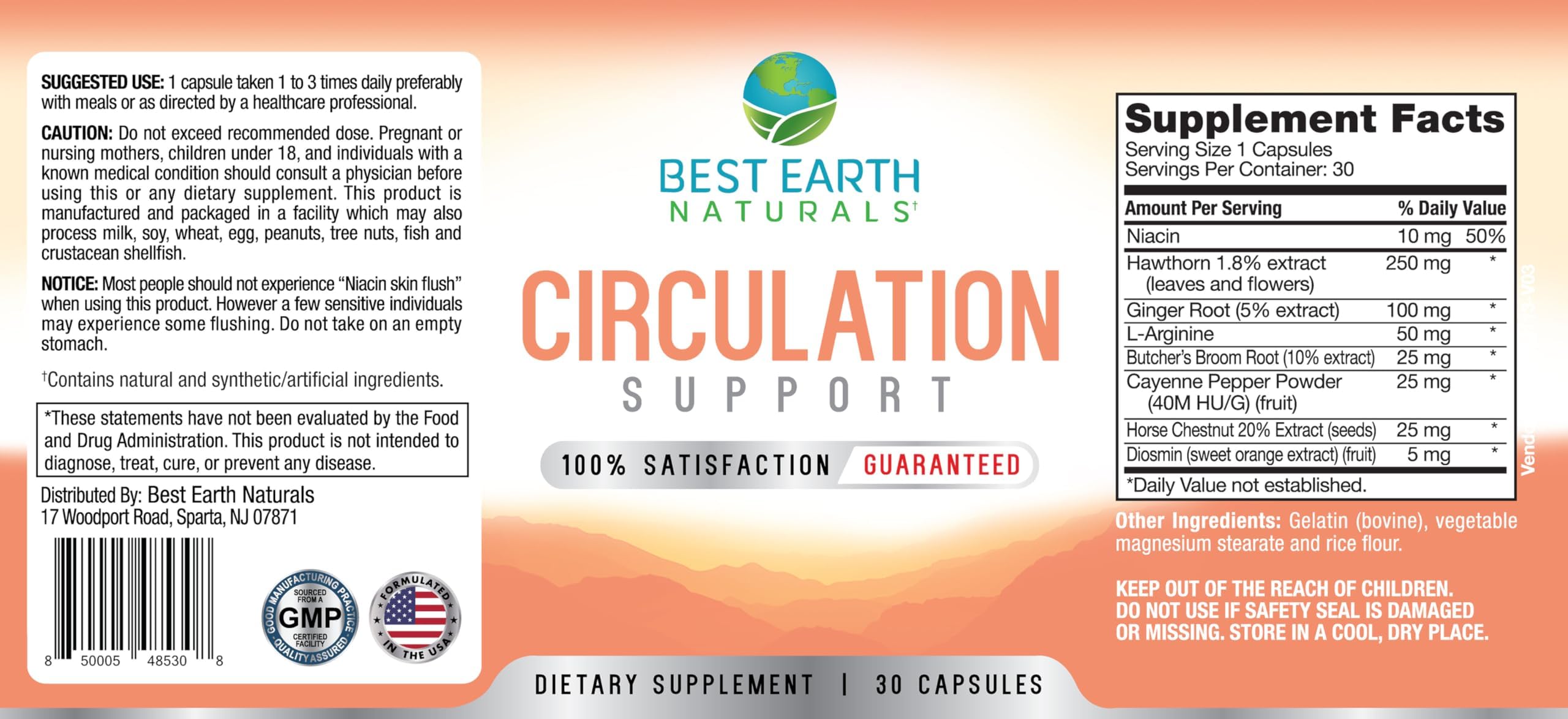 easy-to-swallow circulation support capsules