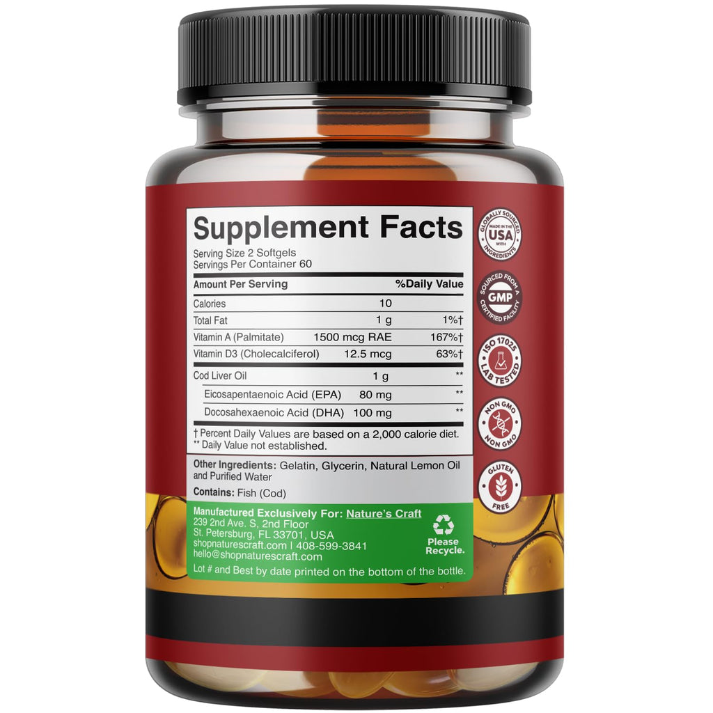 easy to swallow cod liver oil softgels