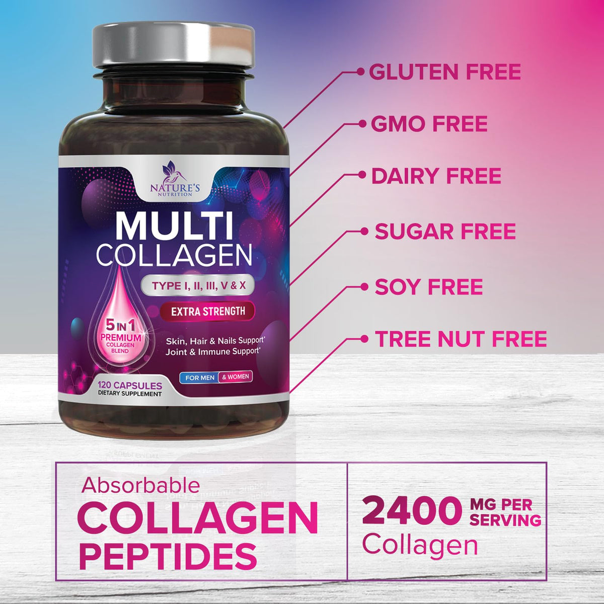 easy to swallow collagen capsules
