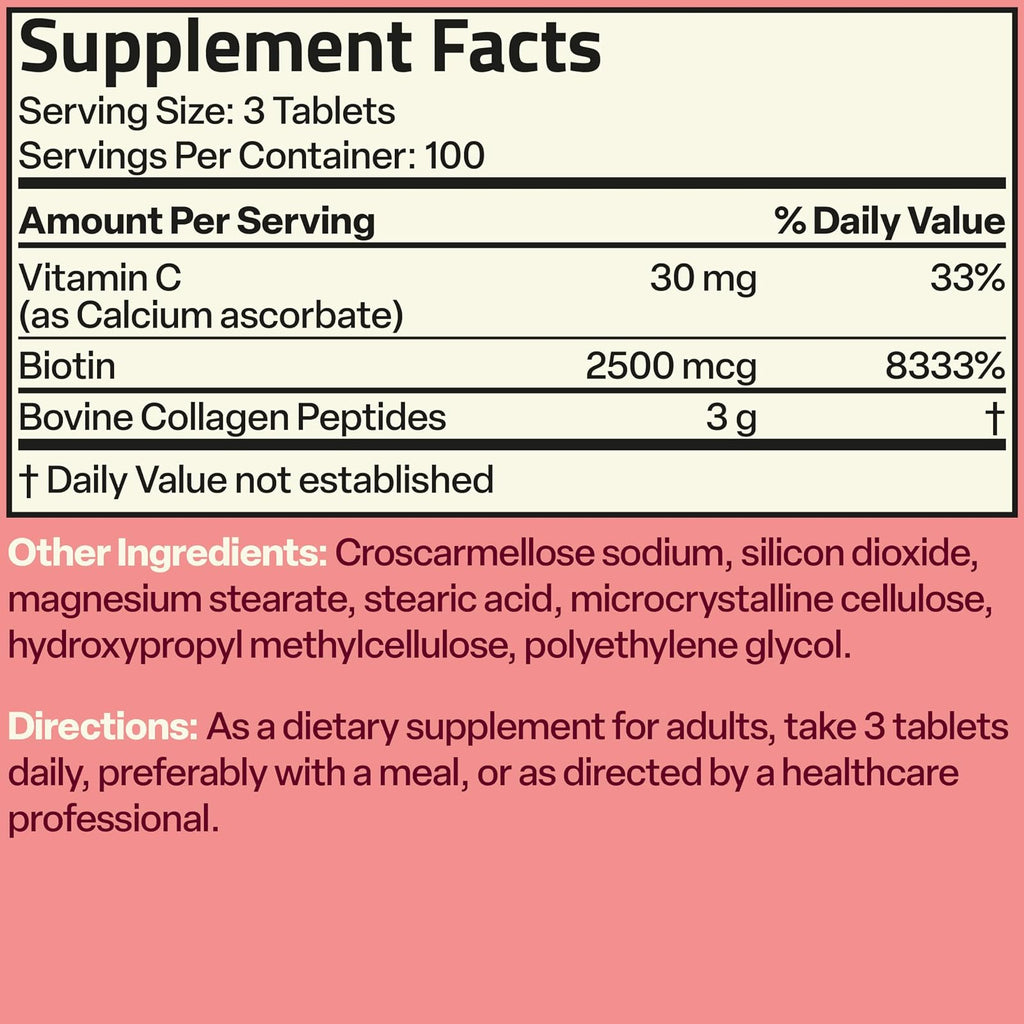 easy-to-swallow collagen tablets