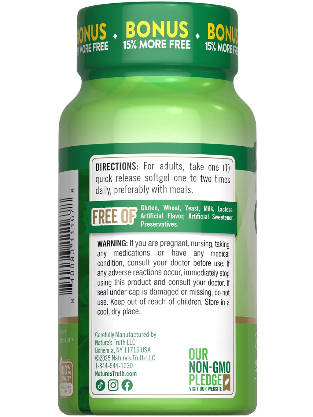 Easy-to-swallow CoQ10 softgels
