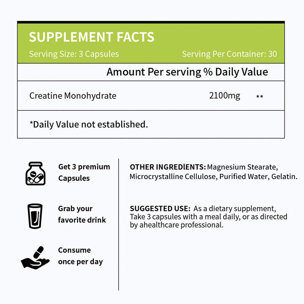easy-to-swallow creatine capsules