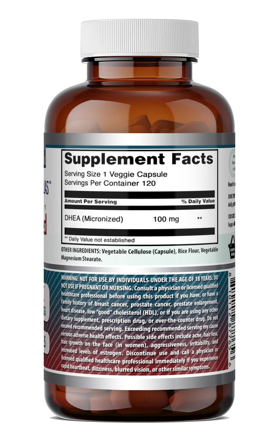 easy-to-swallow DHEA veggie capsules