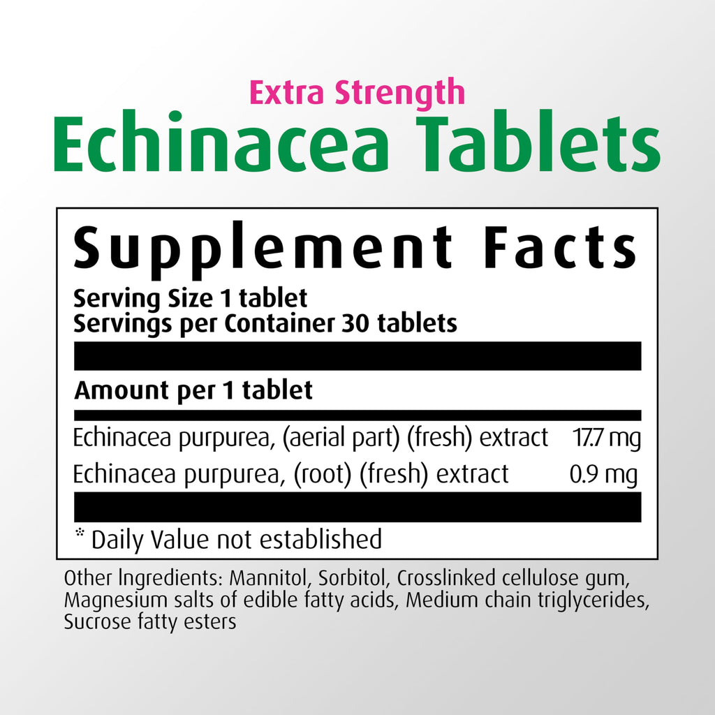 easy to swallow echinacea tablets