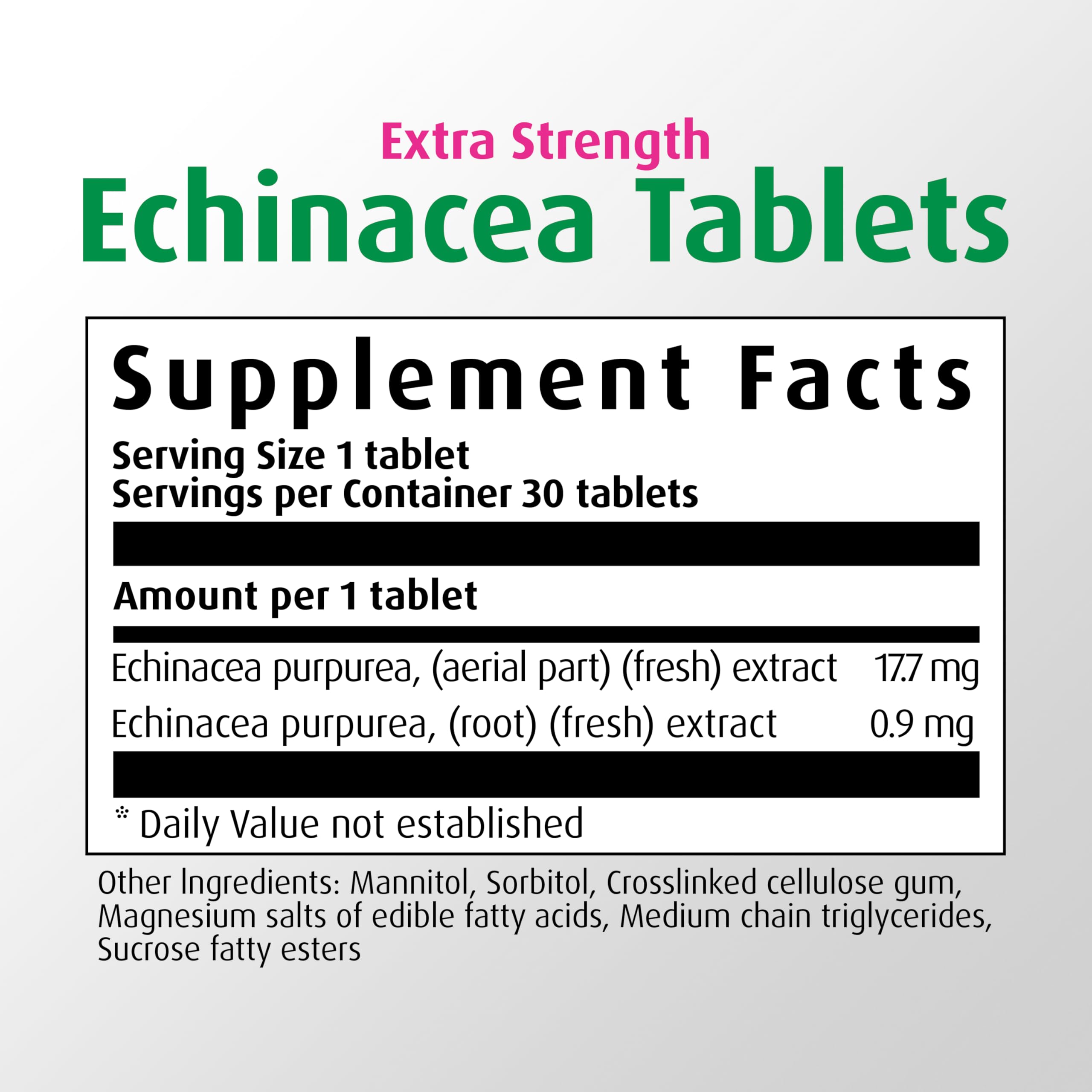 easy to swallow echinacea tablets