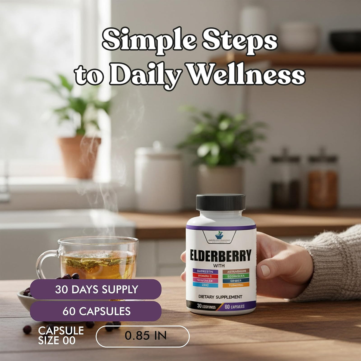 easy-to-swallow elderberry capsules