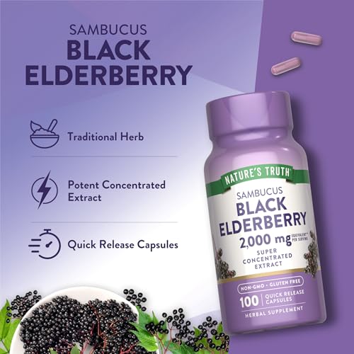 easy to swallow elderberry health capsules