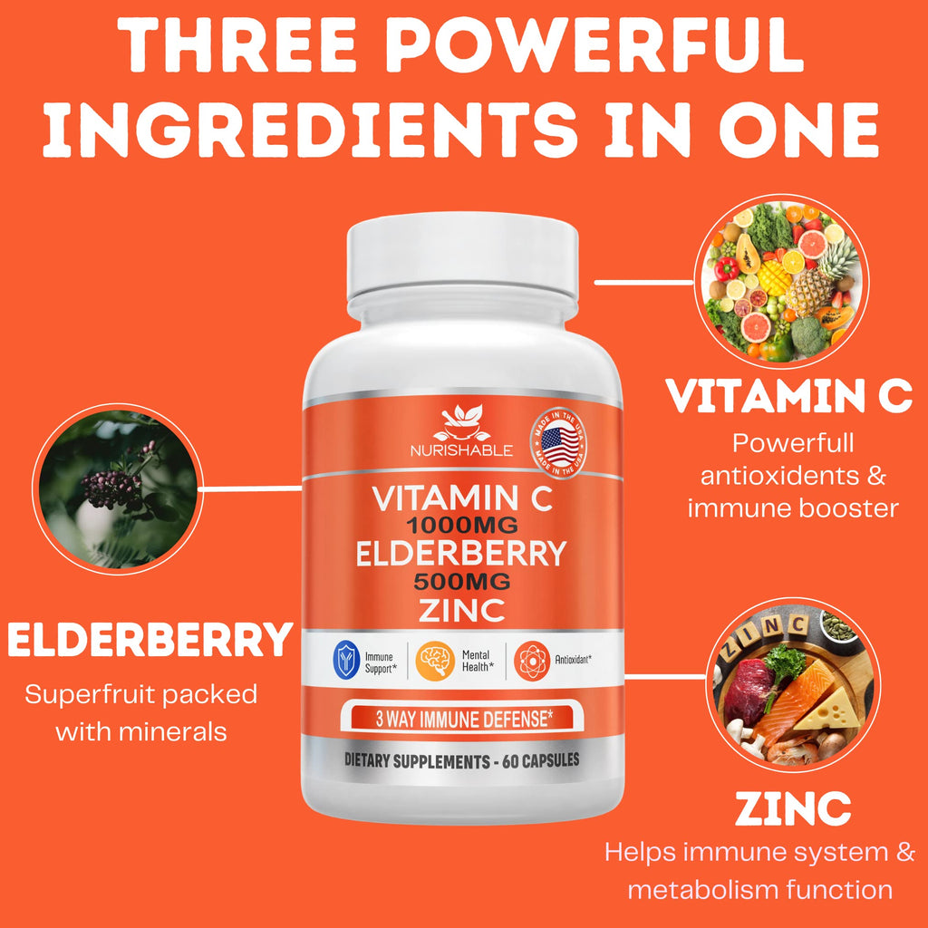 Easy-to-swallow elderberry veggie capsules