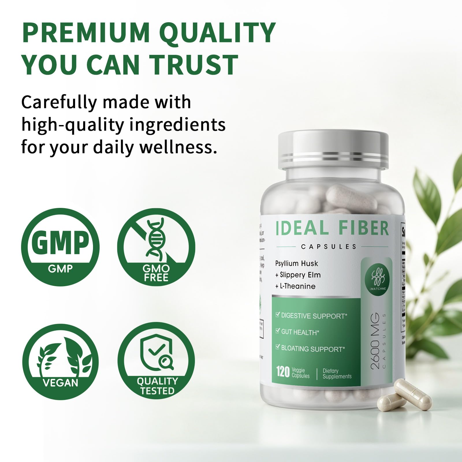Easy-to-swallow fiber capsules