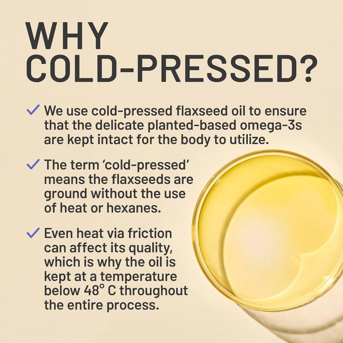 easy-to-swallow flaxseed oil softgels
