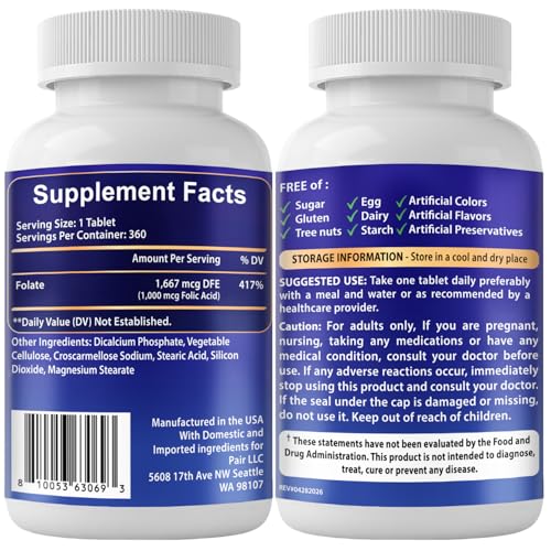 easy-to-swallow folate tablets Canada
