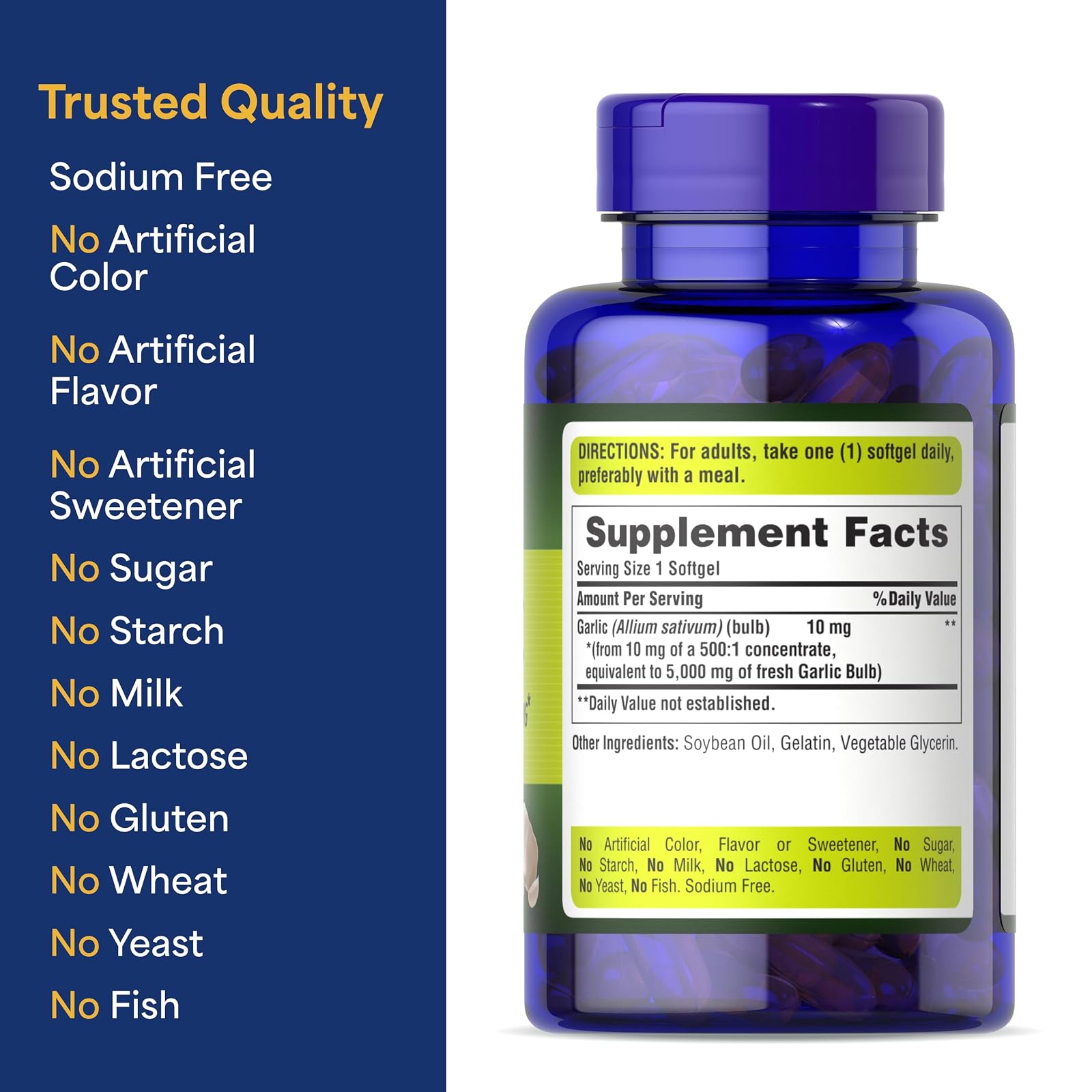 easy-to-swallow garlic softgels for convenience