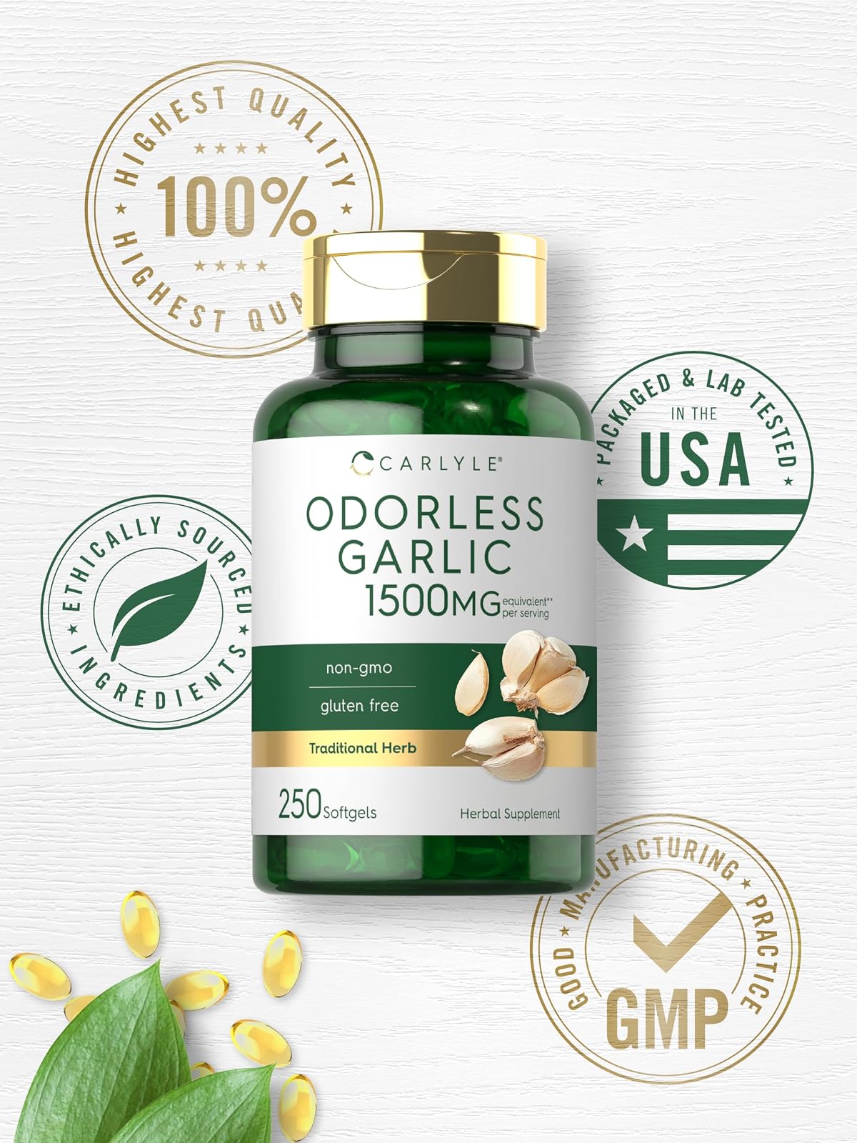 easy-to-swallow garlic softgels