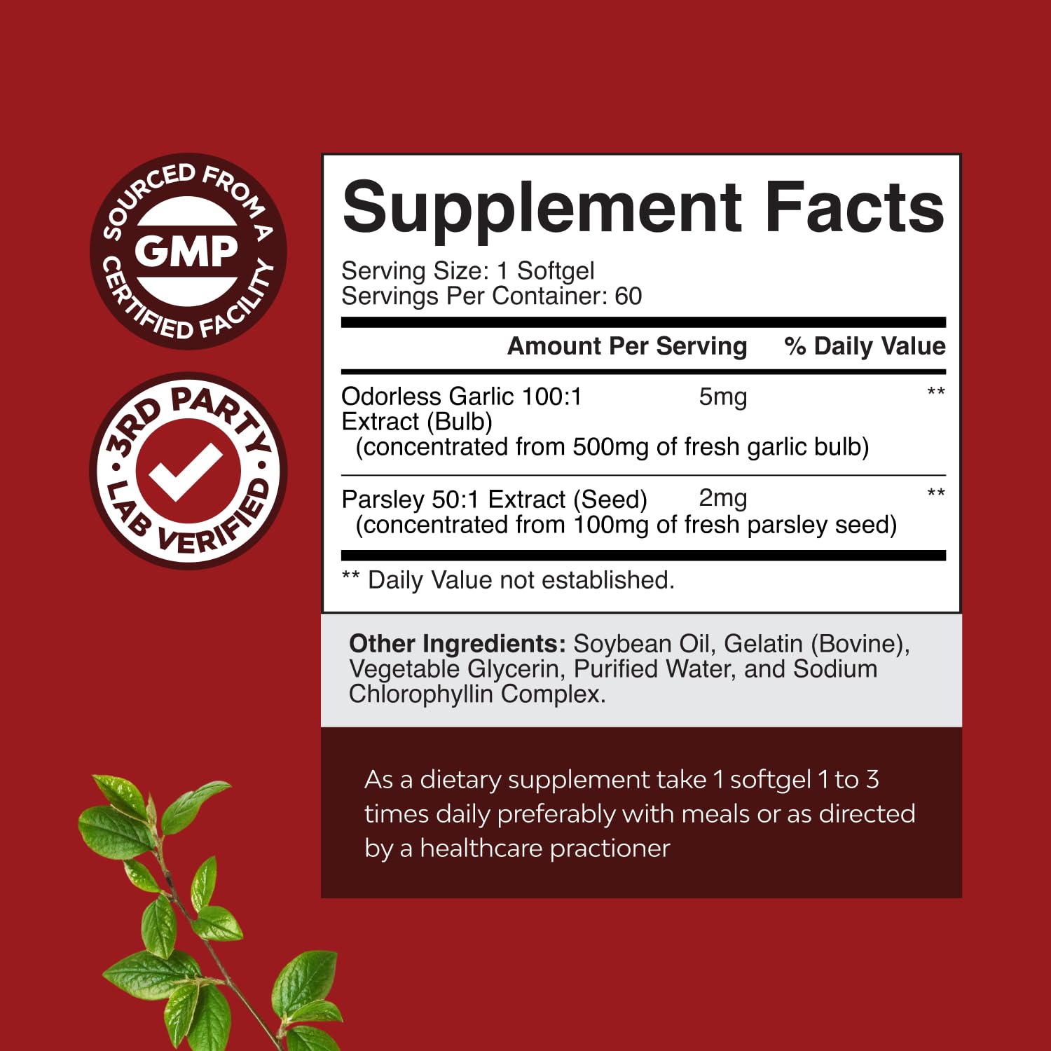 easy-to-swallow garlic softgels