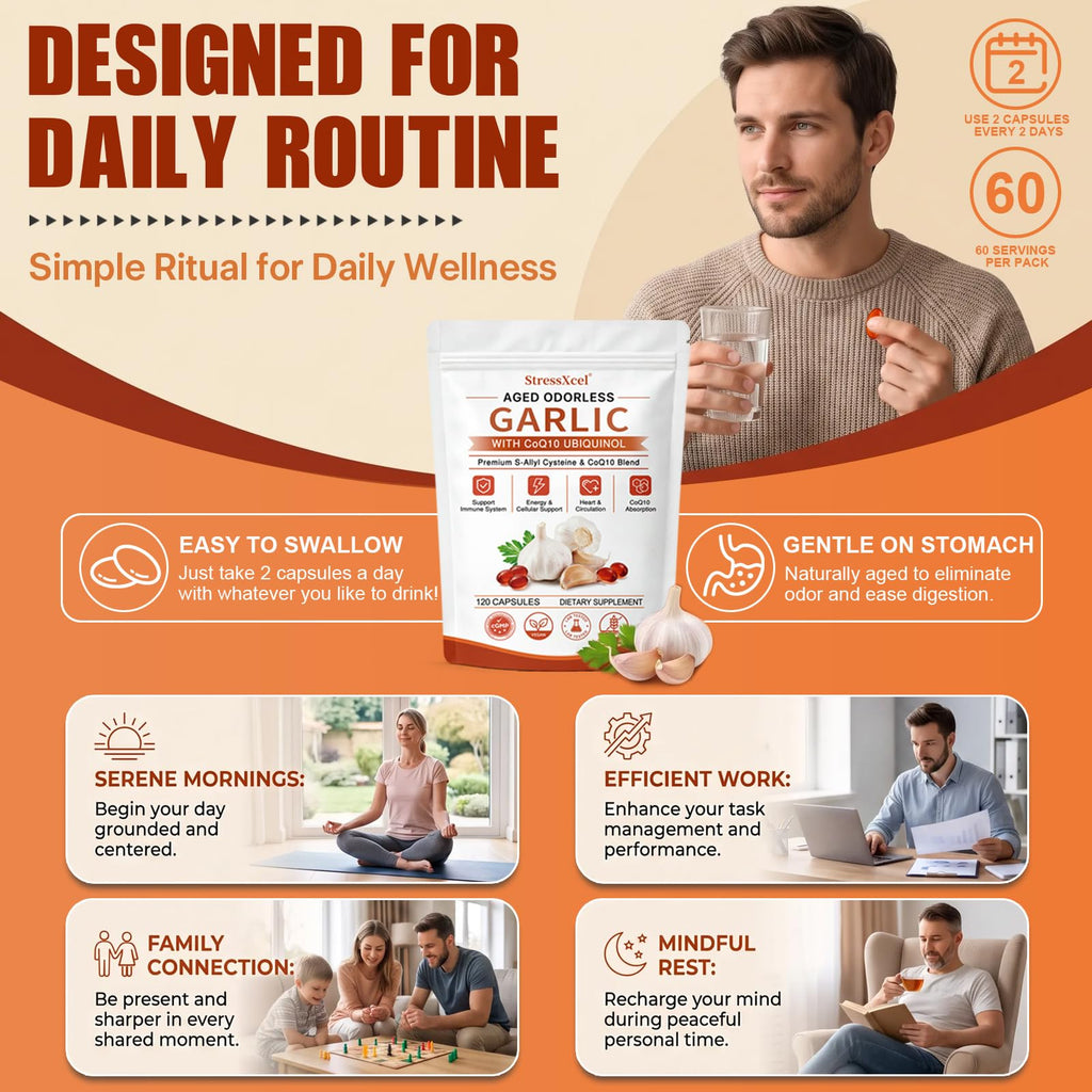 Easy-to-swallow garlic softgels