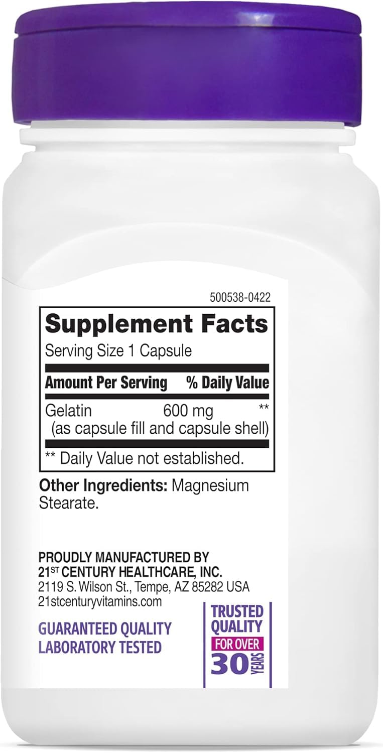 easy-to-swallow gelatin capsules for daily vitamins
