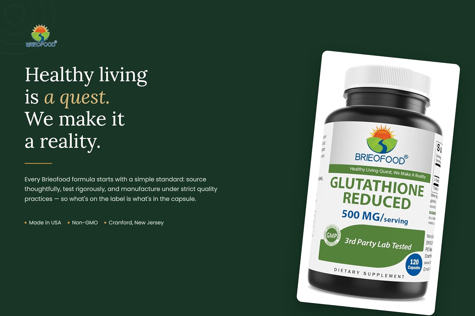 Easy-to-swallow glutathione capsules