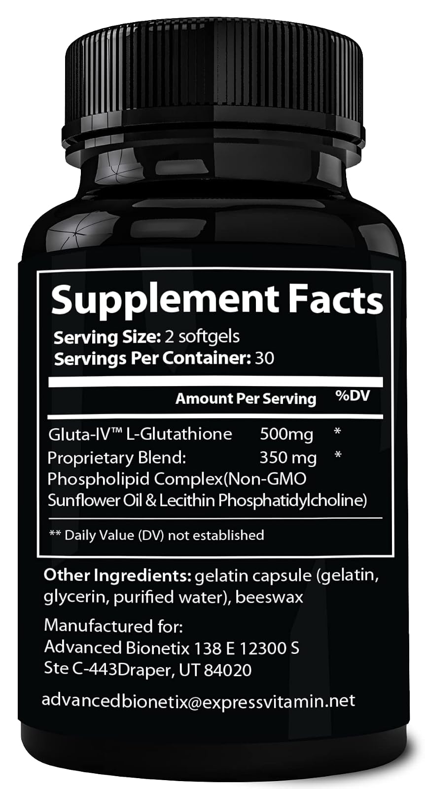easy-to-swallow glutathione softgels