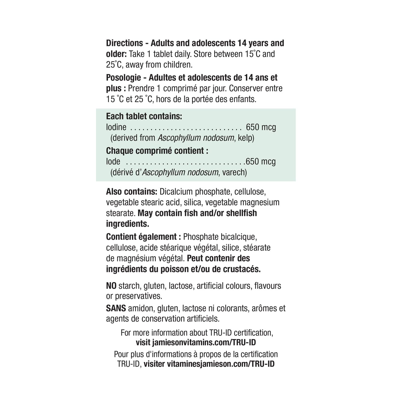 easy-to-swallow iodine capsules