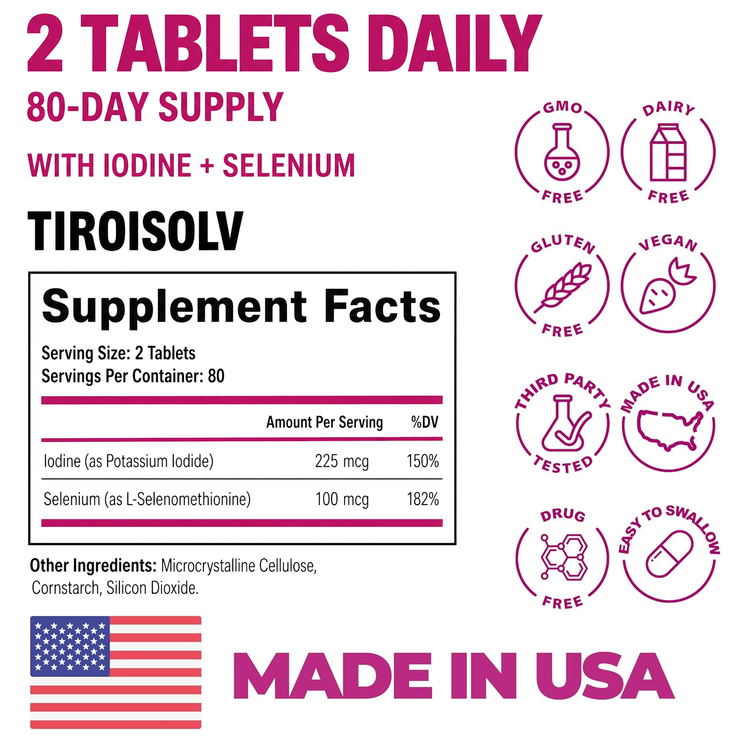 easy-to-swallow iodine micro tablets
