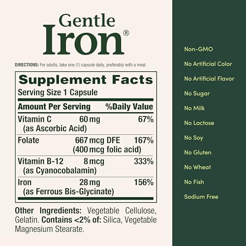 easy-to-swallow iron capsules for convenience