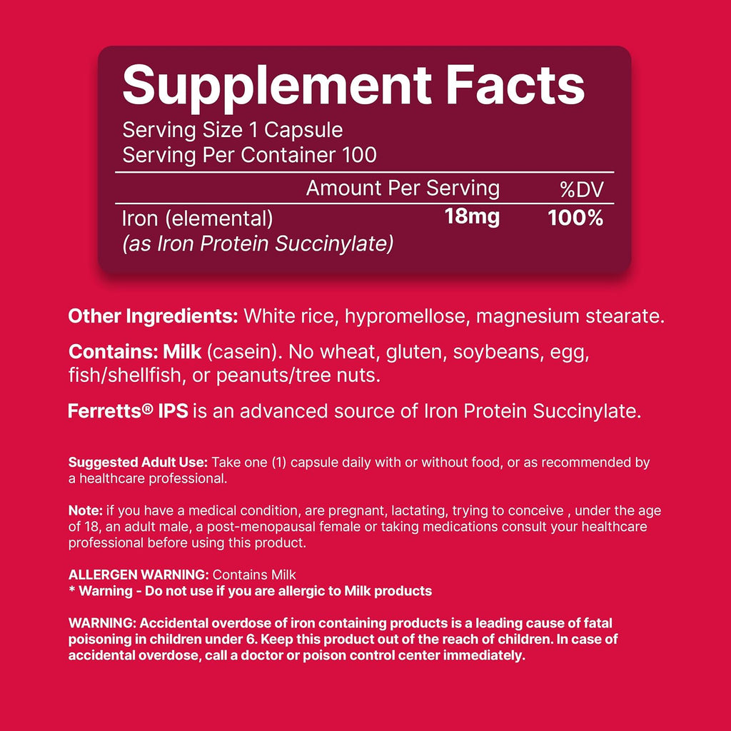 easy-to-swallow iron capsules