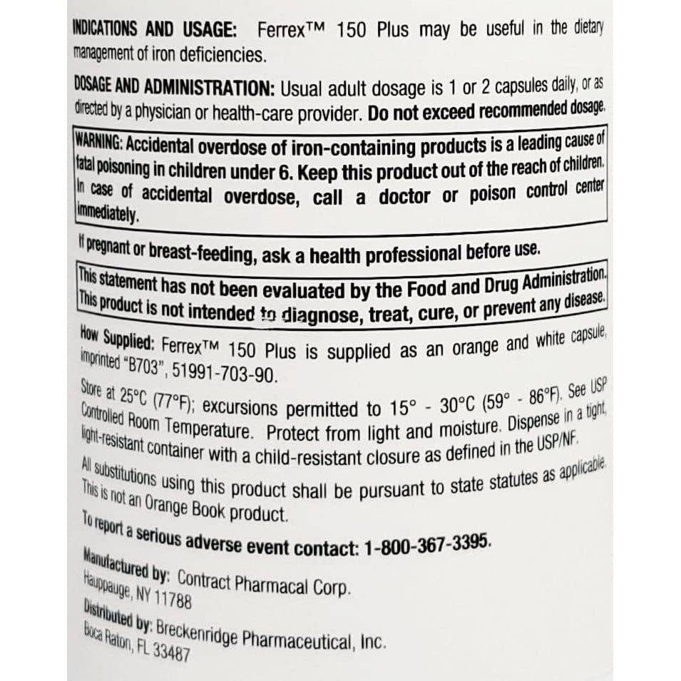 easy to swallow iron capsules