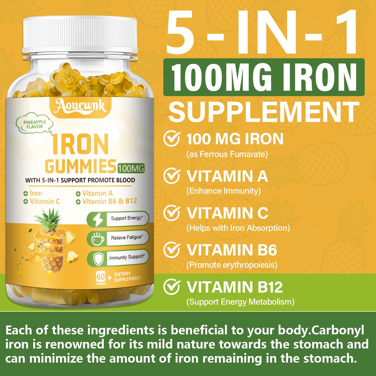 easy to swallow iron gummies
