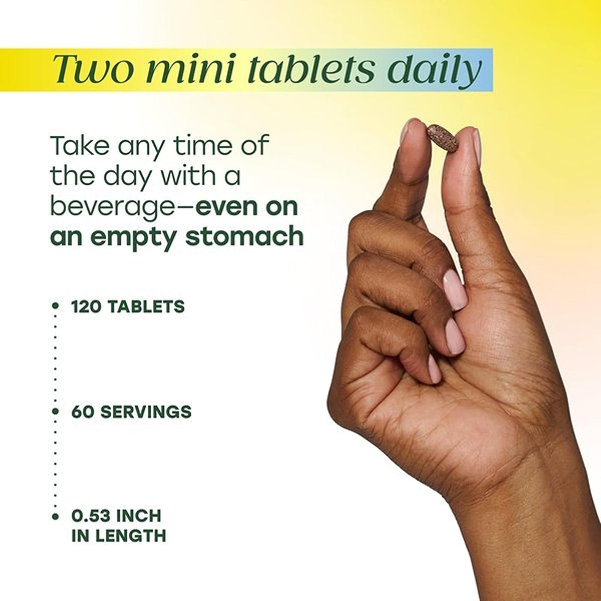 Easy-to-swallow iron mini tablets