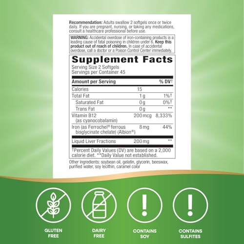 easy-to-swallow iron softgels